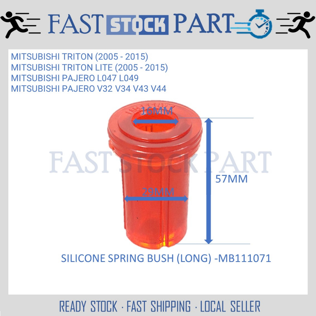 1PC SILICONE SPRING BUSH (LONG) -MB111071 MITSUBISHI TRITON /TRITON ...