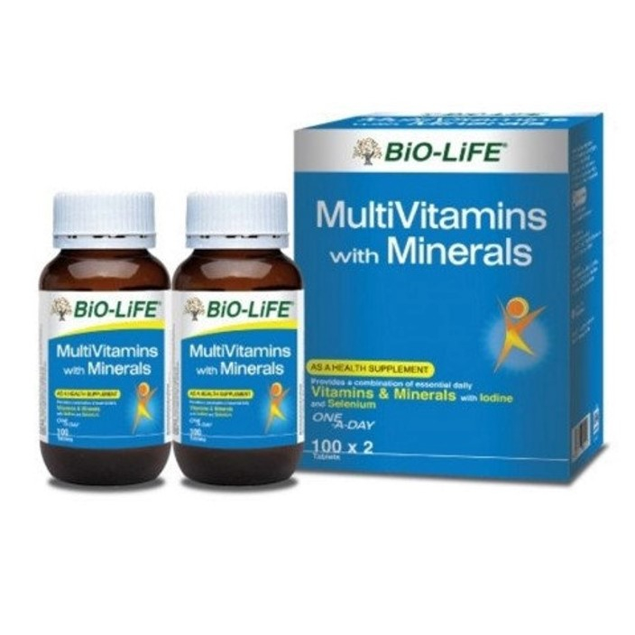 BIO-LIFE MULTIVITAMIN WITH MINERALS 2X100TABLETS [LONG EXPIRY ...