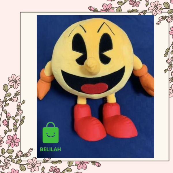 Original Pac-Man Standing pose BIG plush toy 40cm SK Japan Prize BANDAI ...
