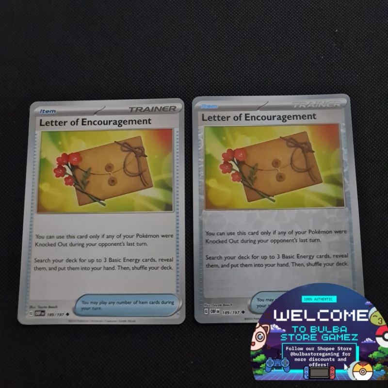 Letter of Encouragement 189/197 SV03 Obsidian Flames NA / Reverse Holo ...