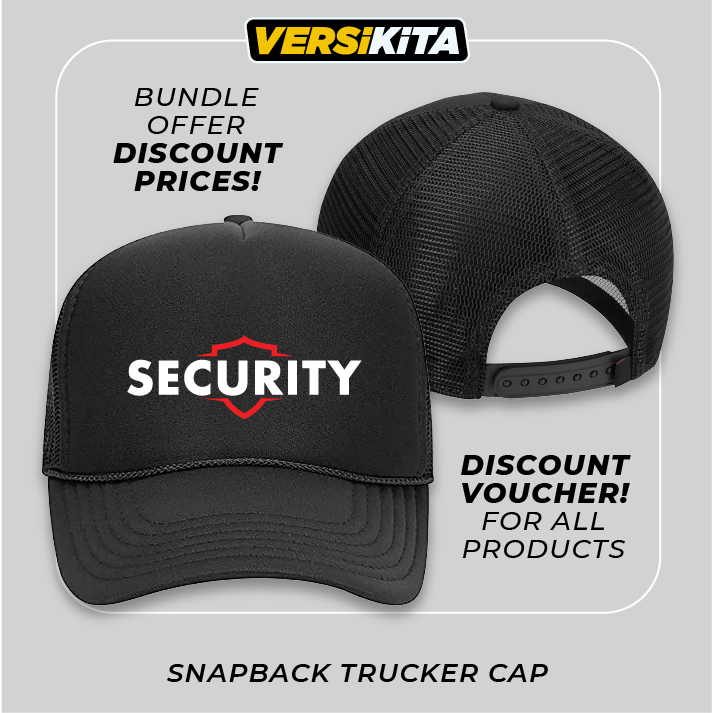 SECURITY Trucker Cap / Adjustable Strap / Hat / Work & Professional / Guard & Safety / Labour ...