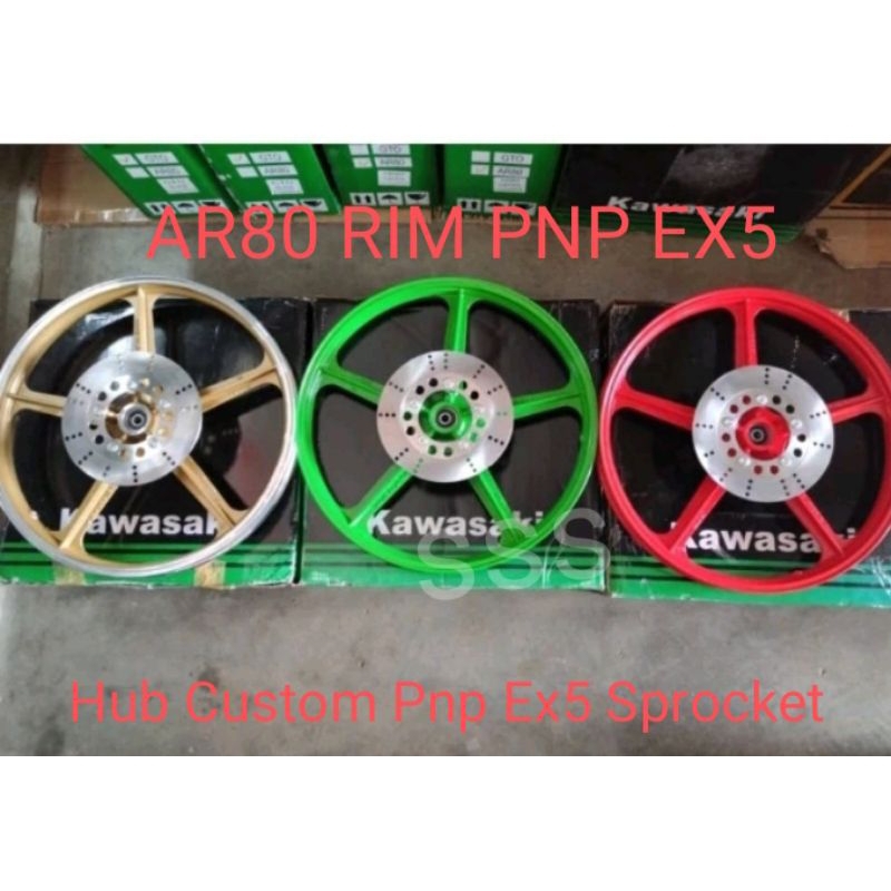 🔥 CUSTOM KAWASAKI AR80 PNP Ex5 rim 18 1.40 wave SPORT 5 BATANG ENKEI ...