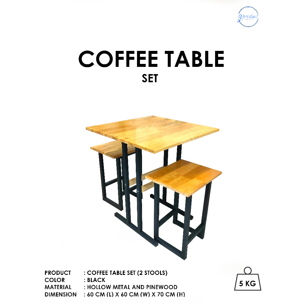Coffee Table set | meja kopi | bangku | Shopee Malaysia