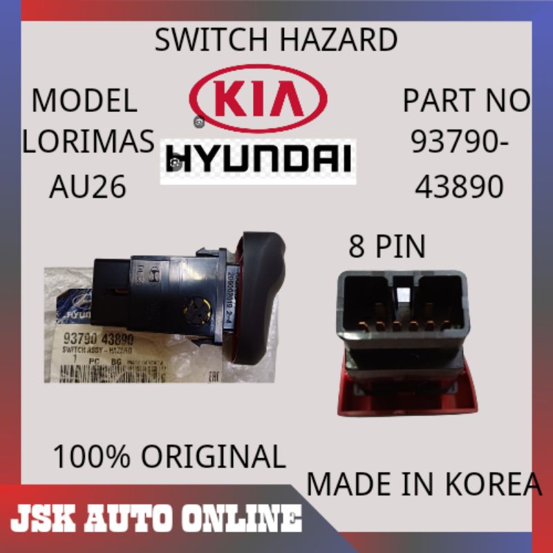 93790-43890 SWITCH HAZARD LORIMAS AU26 100% NEW ORIGINAL MADE IN KOREA ...