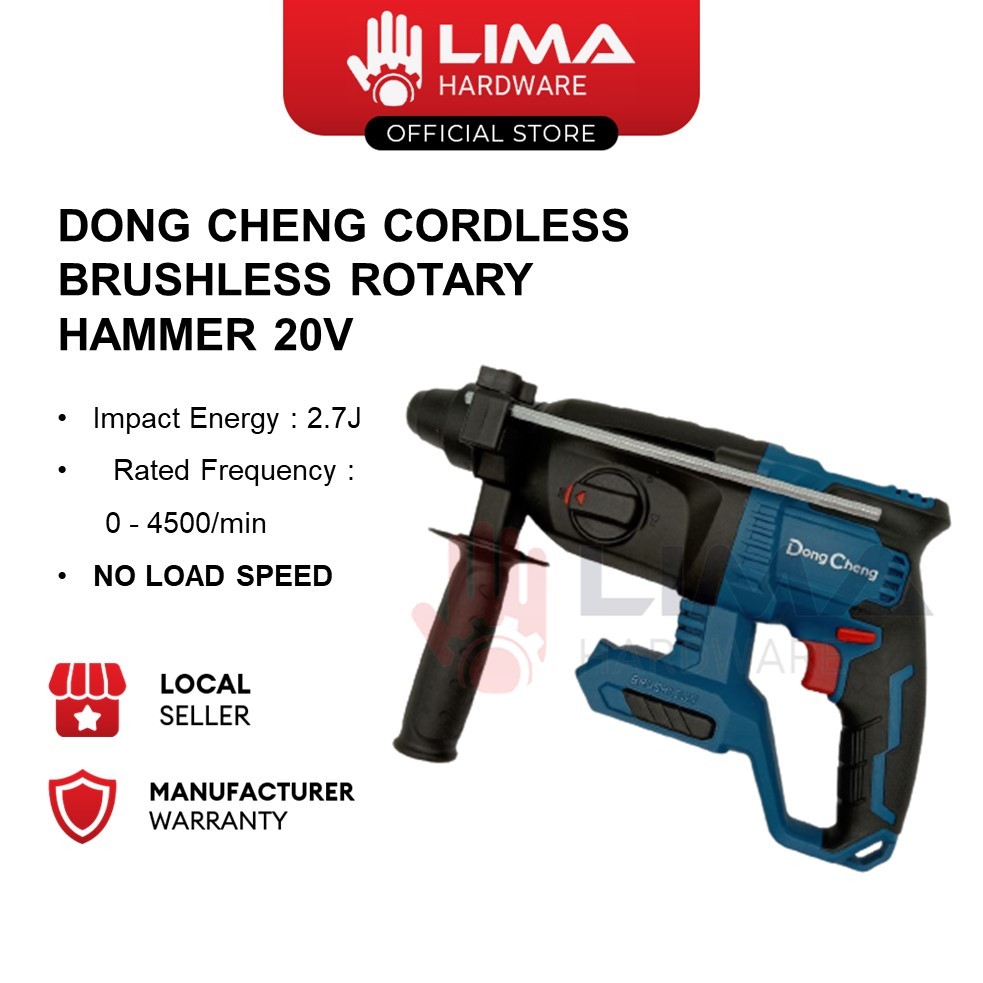 Dong Cheng Cordless Brushless Rotary Hammer 20v Mesin Pemutar Drill