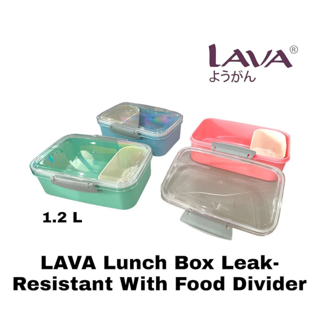 {NEW ARRIVAL} LAVA Lunch Box Leak-resistant With Food Divider LBX837 ...