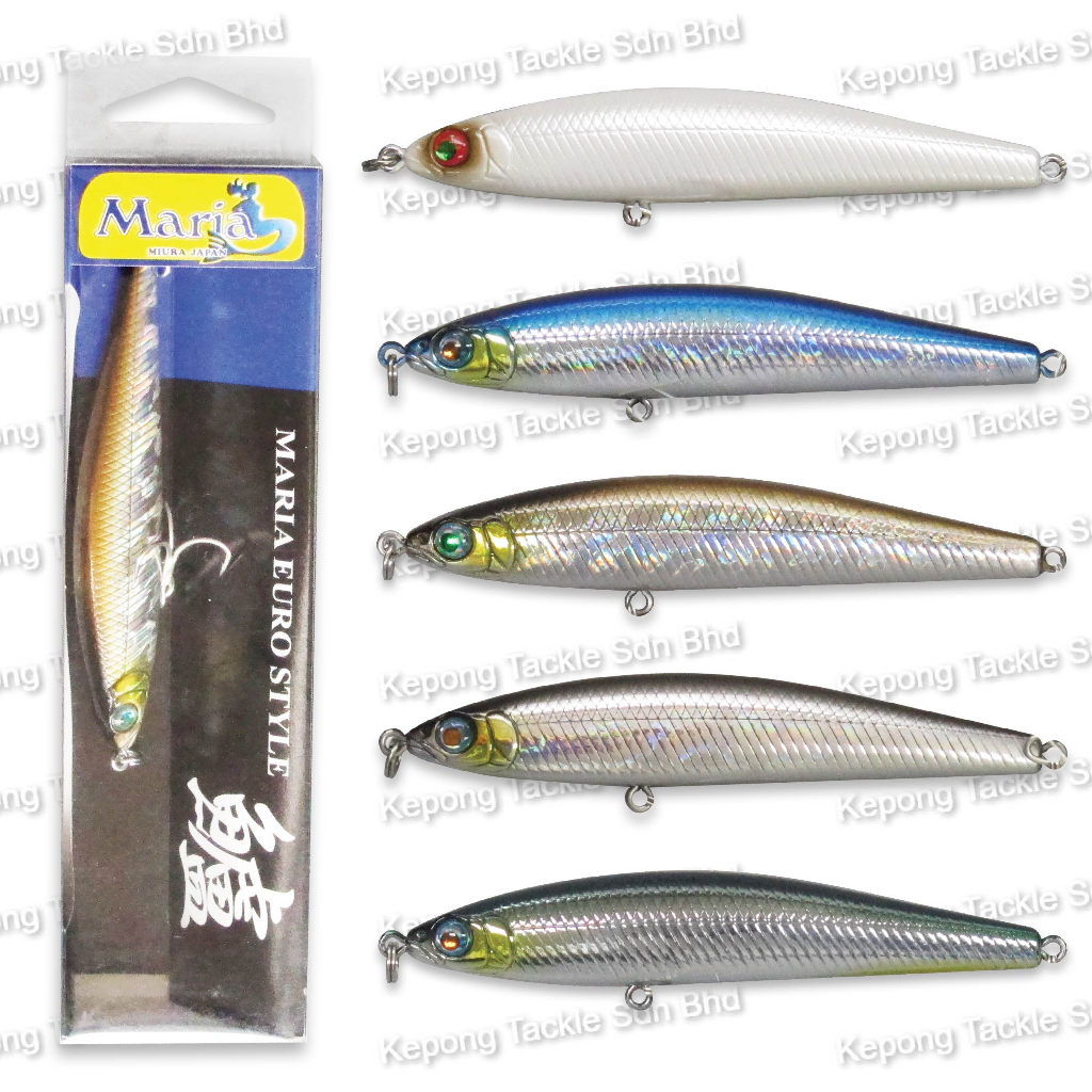 MARIA fishing lure BLUES CODE EURO STYLE 90mm 15g Sinking Lure Made In ...