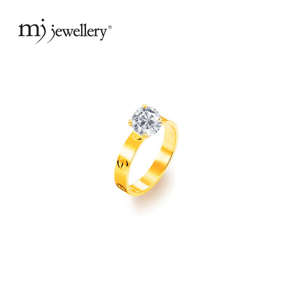MJ Jewellery 375/9K Gold Ring C378 | Shopee Malaysia