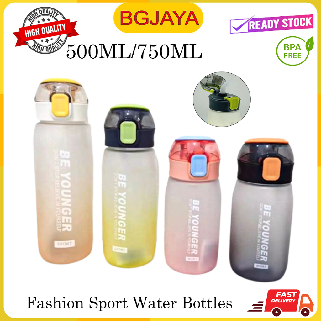 500ml/750ml Large Capacity Water Bottle Fashion Sport Bottle Leak-Proof ...