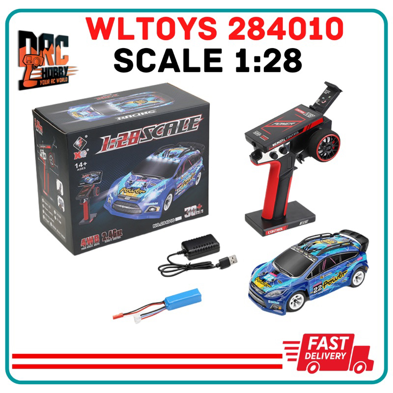 Wltoys 284010 Mini RC Car 1/28 RC Rally Car Remote Control Car 30km/h ...