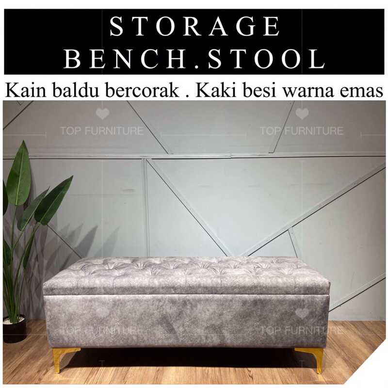 TOP FURNITURE#Mctomy storage bench stool#bench#stool#storage#bangku ...