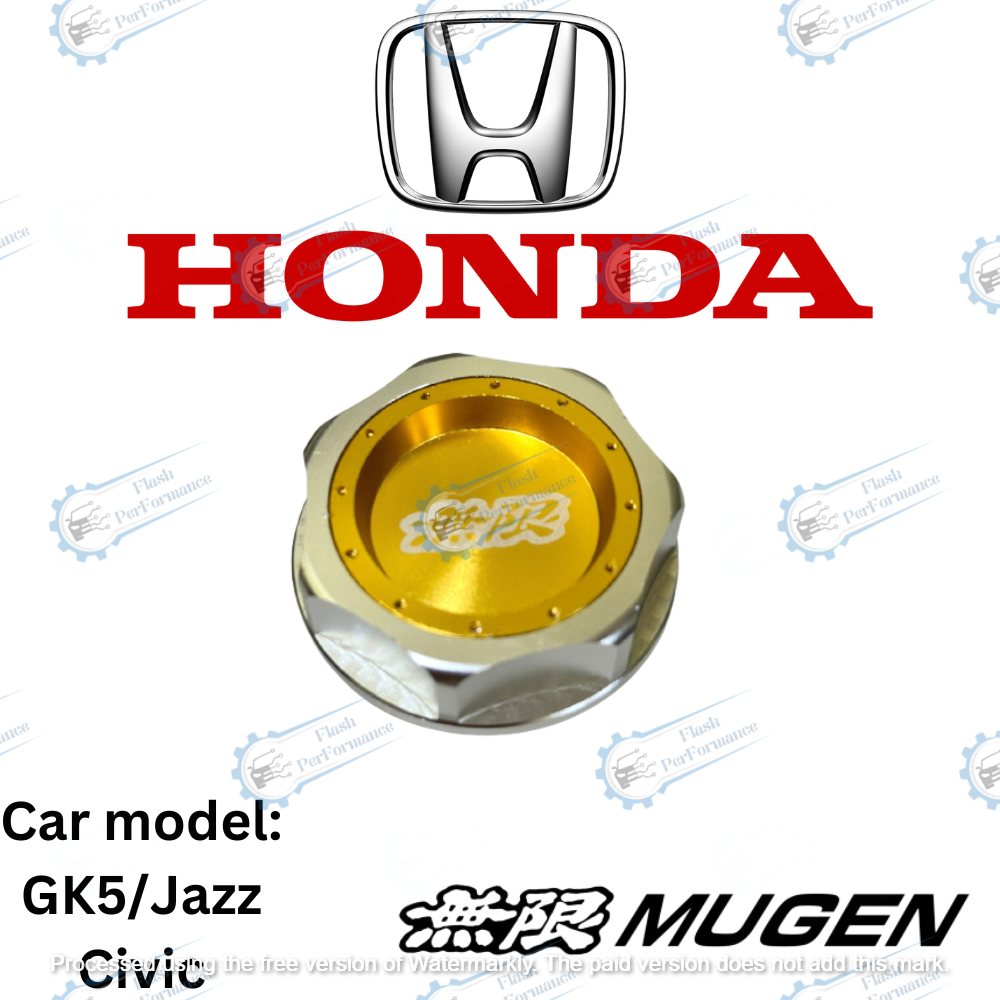Honda Mugen Aluminum Engine Oil Cap ( Civic / GK 5 / Jazz /Accord /CR-V / XR-V / Vezel ...