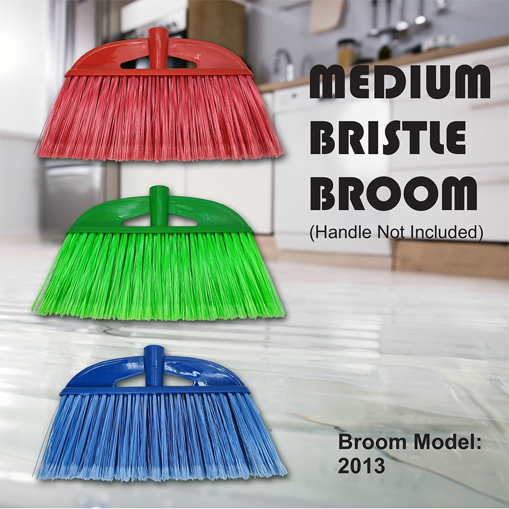 Medium Hard Nylon Bristle Indoor Outdoor Broom Water Sweeper Penyapu ...
