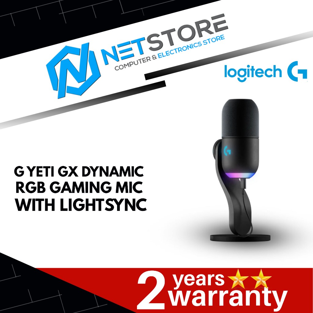LOGITECH G YETI GX DYNAMIC RGB GAMING MIC WITH LIGHTSYNC - 988-000571 ...