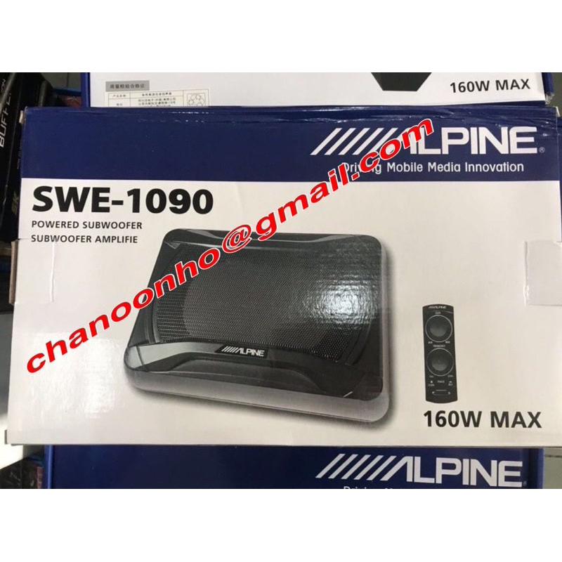 ALPINE SWE-1090 160 WATT UNDERSEAT ACTIVE SUBWOOFER POWERFULL CAR AUDIO ...