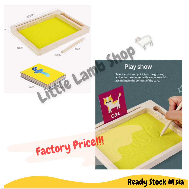 Sand Tracing Tray/Montessori Letter Formation/ Sand Tray with Wooden ...