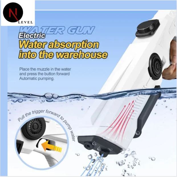 Electric Water Gun Rechargeable Continuous Toy Children's High Pressure ...