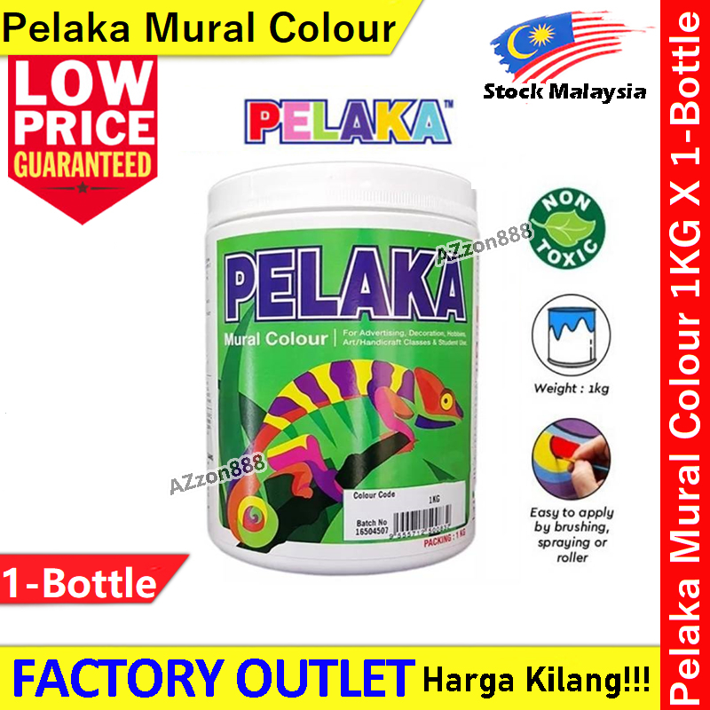Pelaka Mural Color 1kg Cat Mural Colour Mural / Fluorescent Colours ...