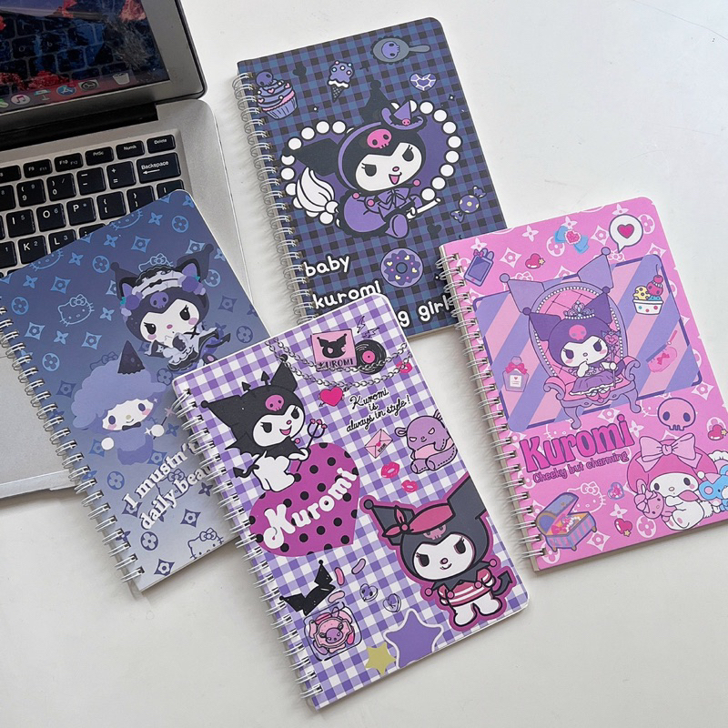 *UJV* Sanrio Kuromi Cinnamon Pochacco Pom Pom Purin Melody A5 Notebook ...