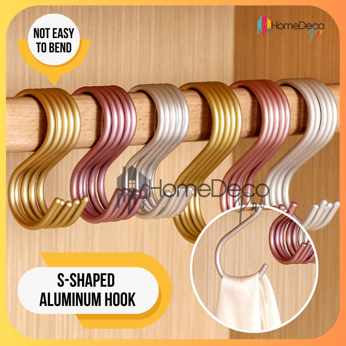 1 Pcs Aluminum Gold S hook Heavy Duty Aluminum Hanging Hooks Brilliant ...