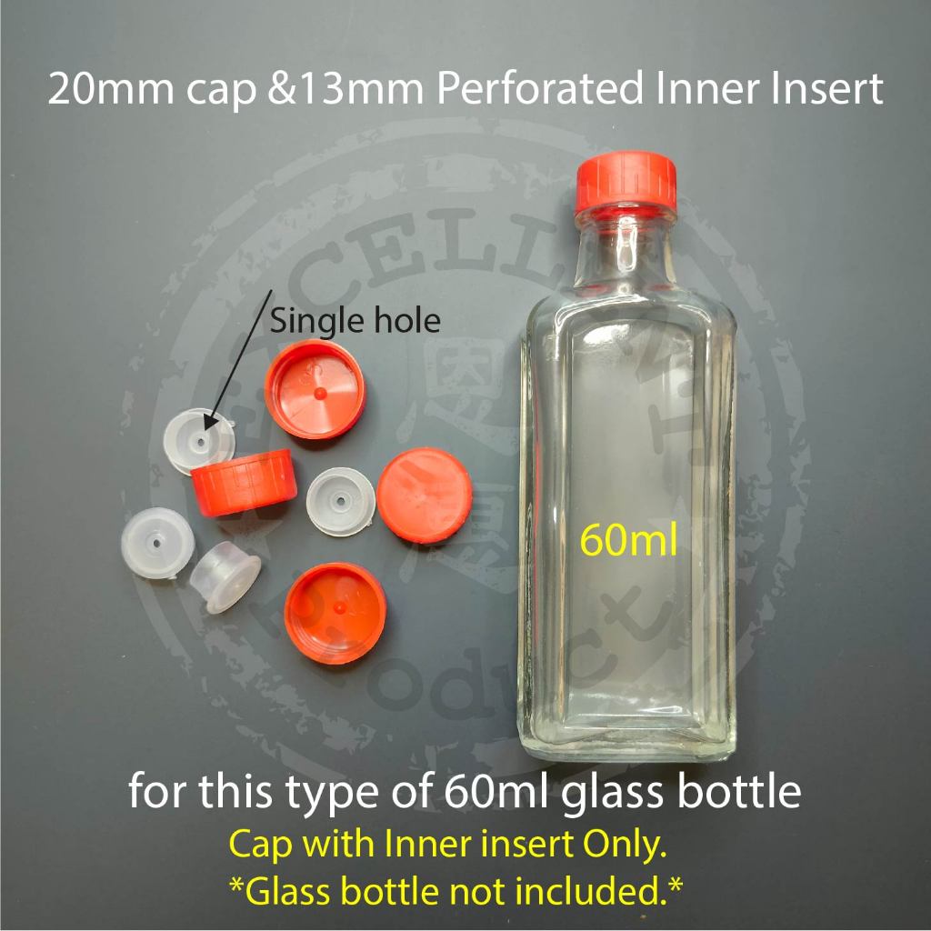 (10pcs) 20mm cap and Perforated (HOLE) Inner insert ONLY for this type ...