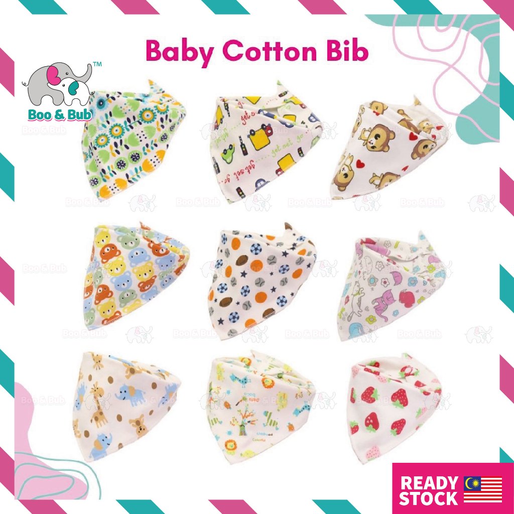 Baby Cotton Triangle Bibs | Toddler newborn bandana drool Bib With ...