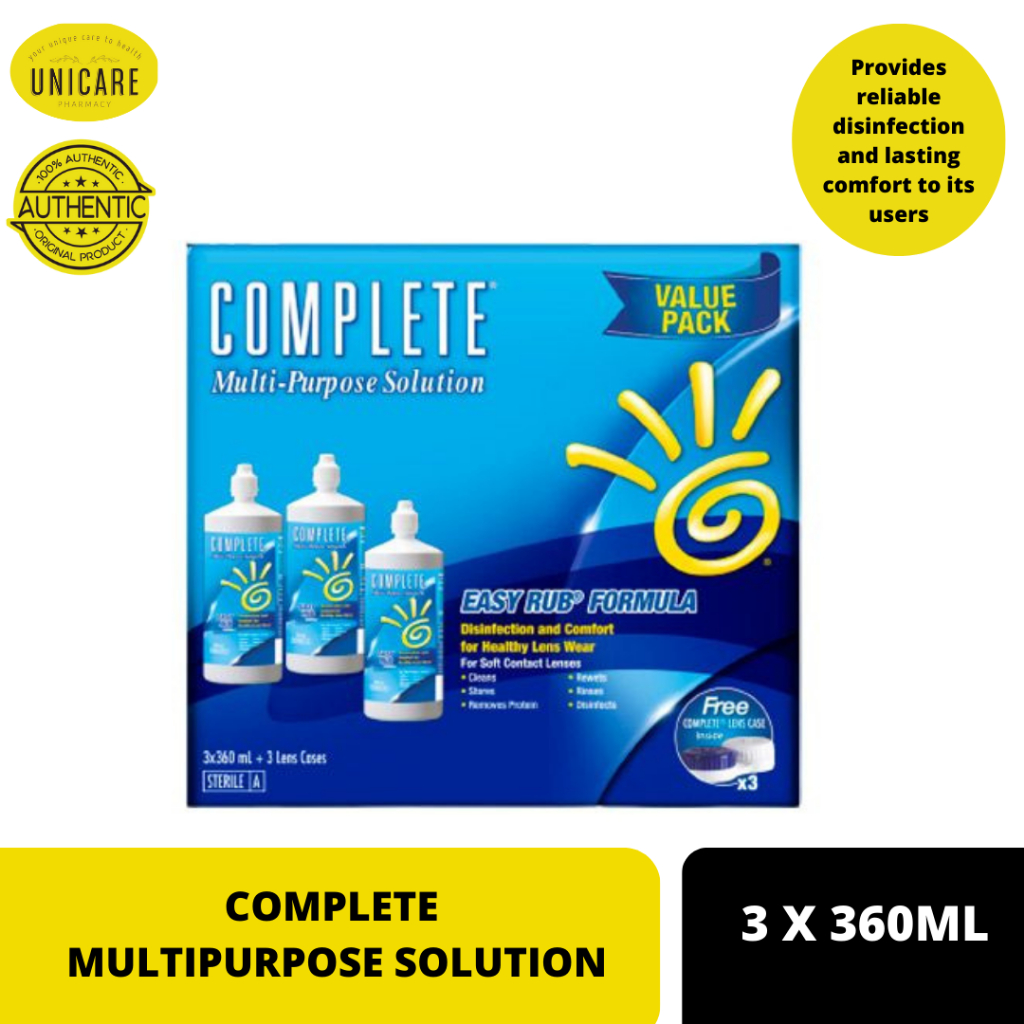 COMPLETE MULTIPURPOSE SOLUTION (3 X 360ML) | Shopee Malaysia