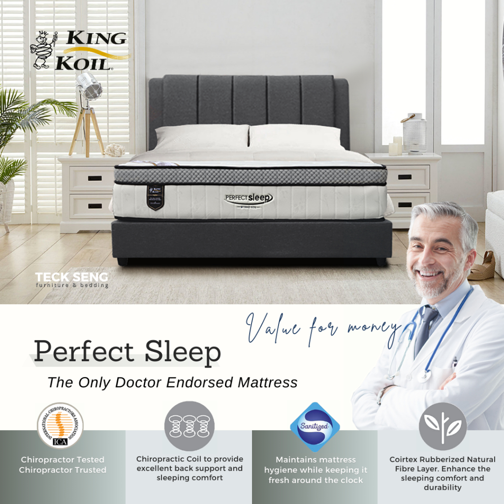 [TECK SENG] KINGKOIL - PERFECT SLEEP / FREE 2 Kingkoil Supersoft ...