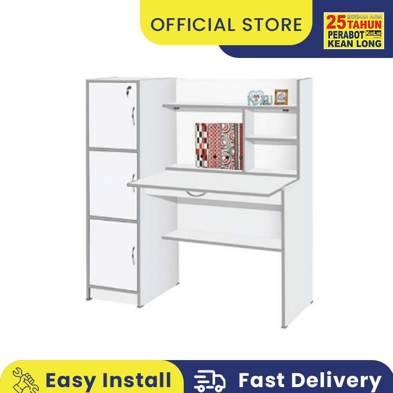 KLSB space saver study desk with bookcase/ rak buku bersama meja ...
