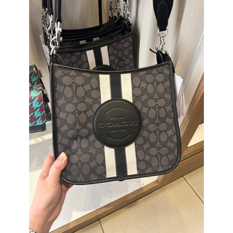 Coach Dempsey File Bag In signature Jacquard with Stripe and Coach ...
