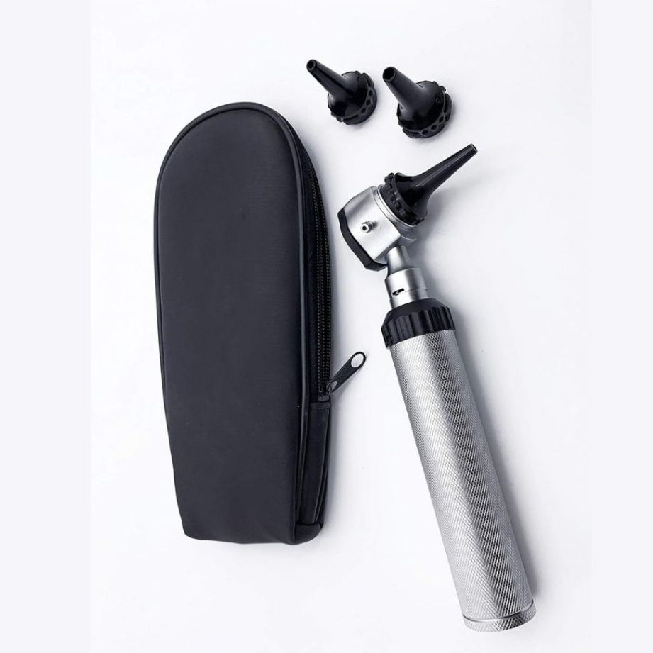 Compact Conventional LED Otoscope with 3 Tips, Metal Body Portable ...