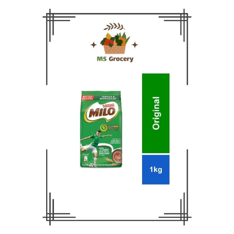 Nestle Milo CHOCOLATE MALT POWDER Soft Pack 1kg | Shopee Malaysia