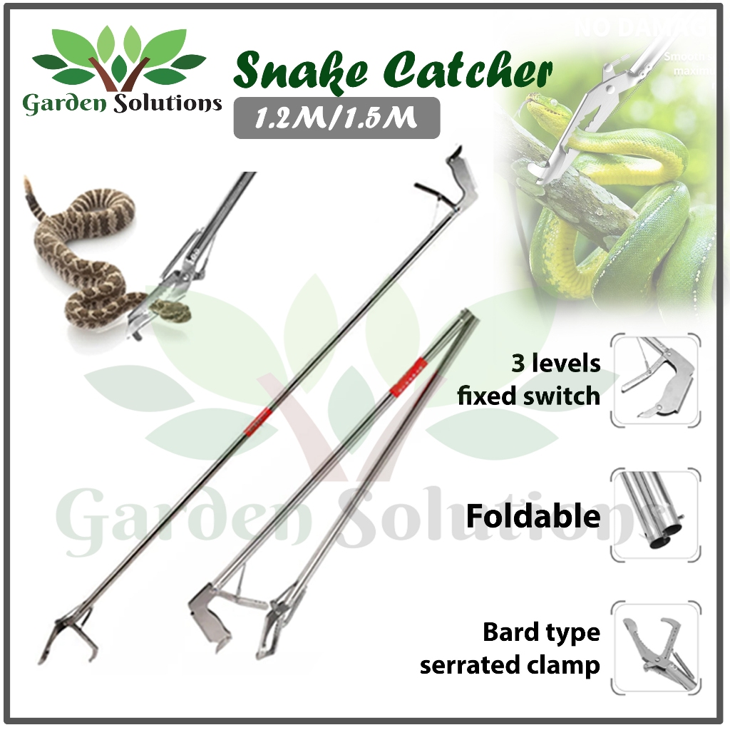 1.2m/1.5m Zigzag Wide Jaw Stainless Steel Snake Catchers and Tong Clamp ...