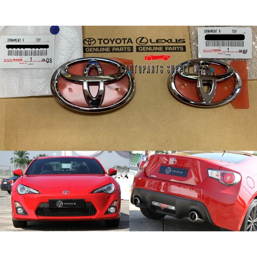 ORIGINAL TOYOTA 86 FT86 GT86 ZN6 2012 - 2016 REAR BONNET LOGO & FRONT ...