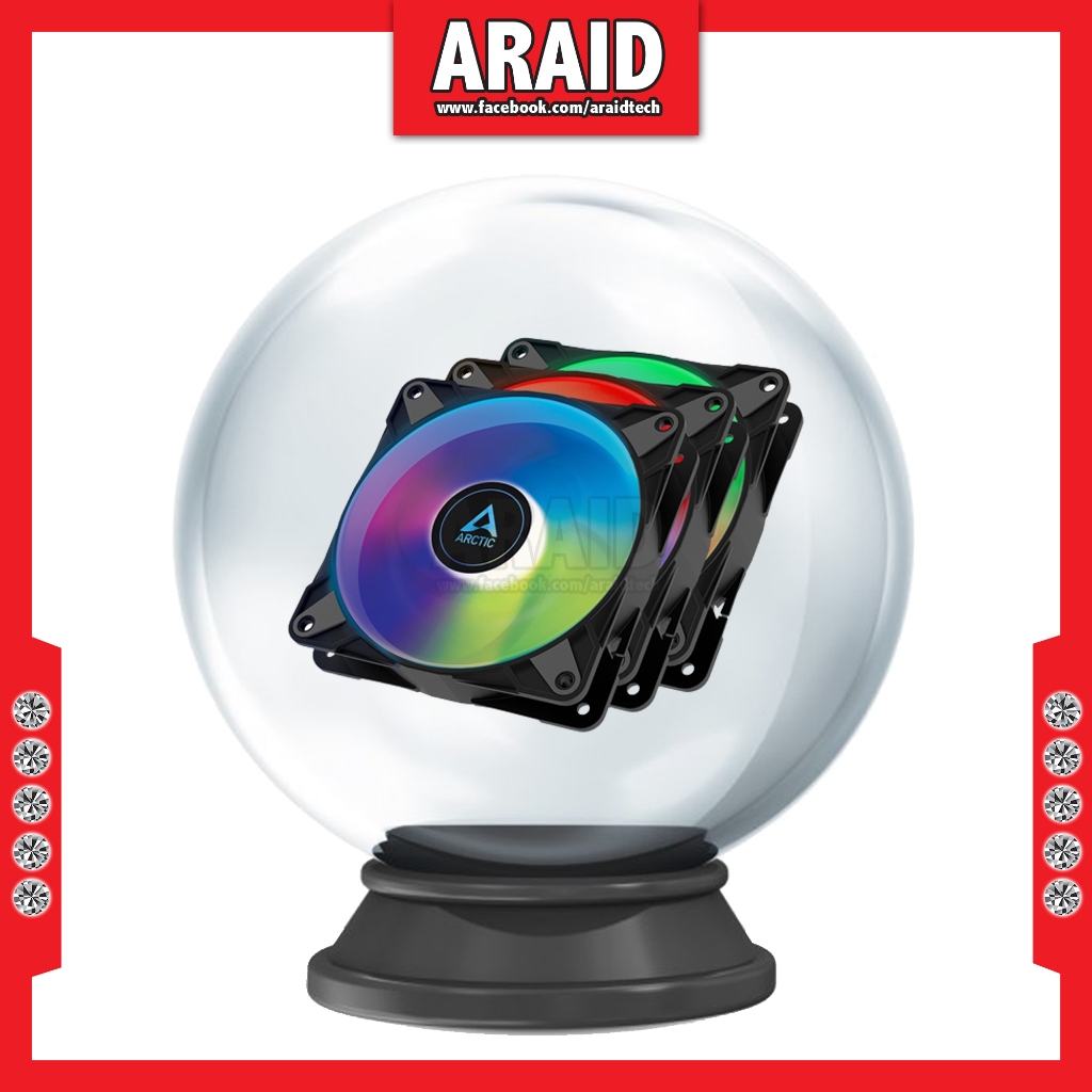 Arctic P12 PWM PST ARGB 120mm Case Fan 3 Pack (Black/White) | Shopee ...