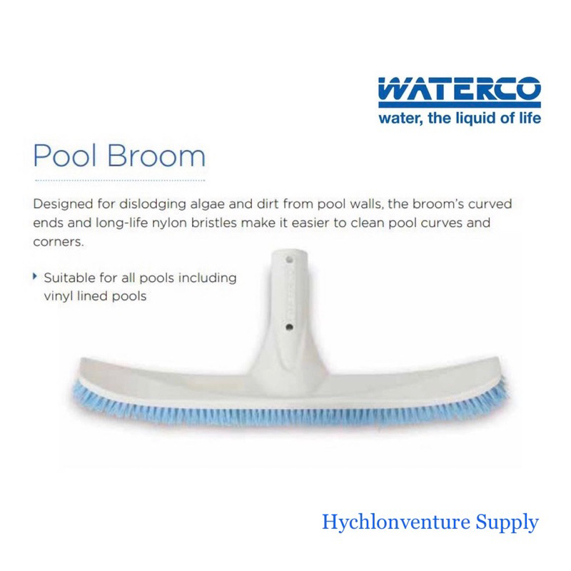 Swimming Pool Wall Brush/Pool Broom Pro Series 18inch (WATERCO ...