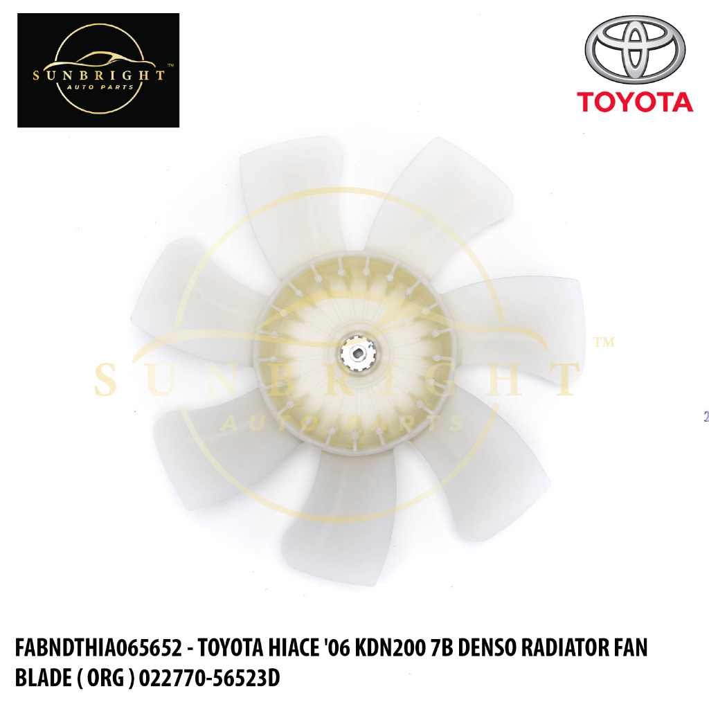 TOYOTA HIACE '06 KDN200 DENSO RADIATOR FAN BLADE ( ORG ) 022770-56523D ...