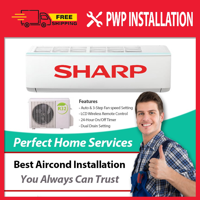 Sharp New 1.0HP, 1.5HP & 2HP Self Clean & Energy Saving (AHA-WCD) Non ...