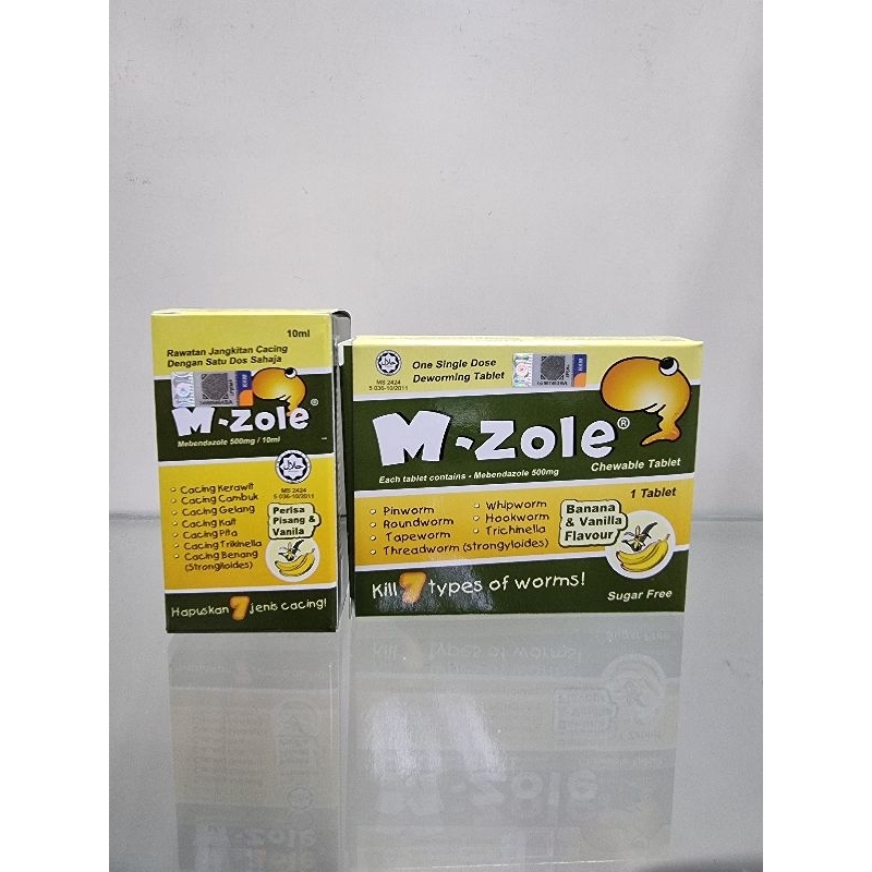 M-ZOLE Tablet 1's / Suspension 10ml (Ubat Cacing) | Shopee Malaysia