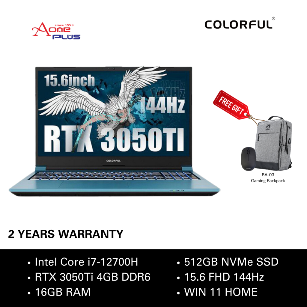 (AONE PLUS SS2) Colorful X15 XS 2022 Gaming Laptop, i7 12700H / RTX ...