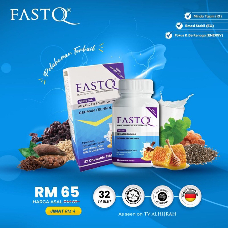 ORIGINAL💯% FAST Q MINDA DAN EMOSI 32 TABLET NEW PRODUK VIRAL POWER ...