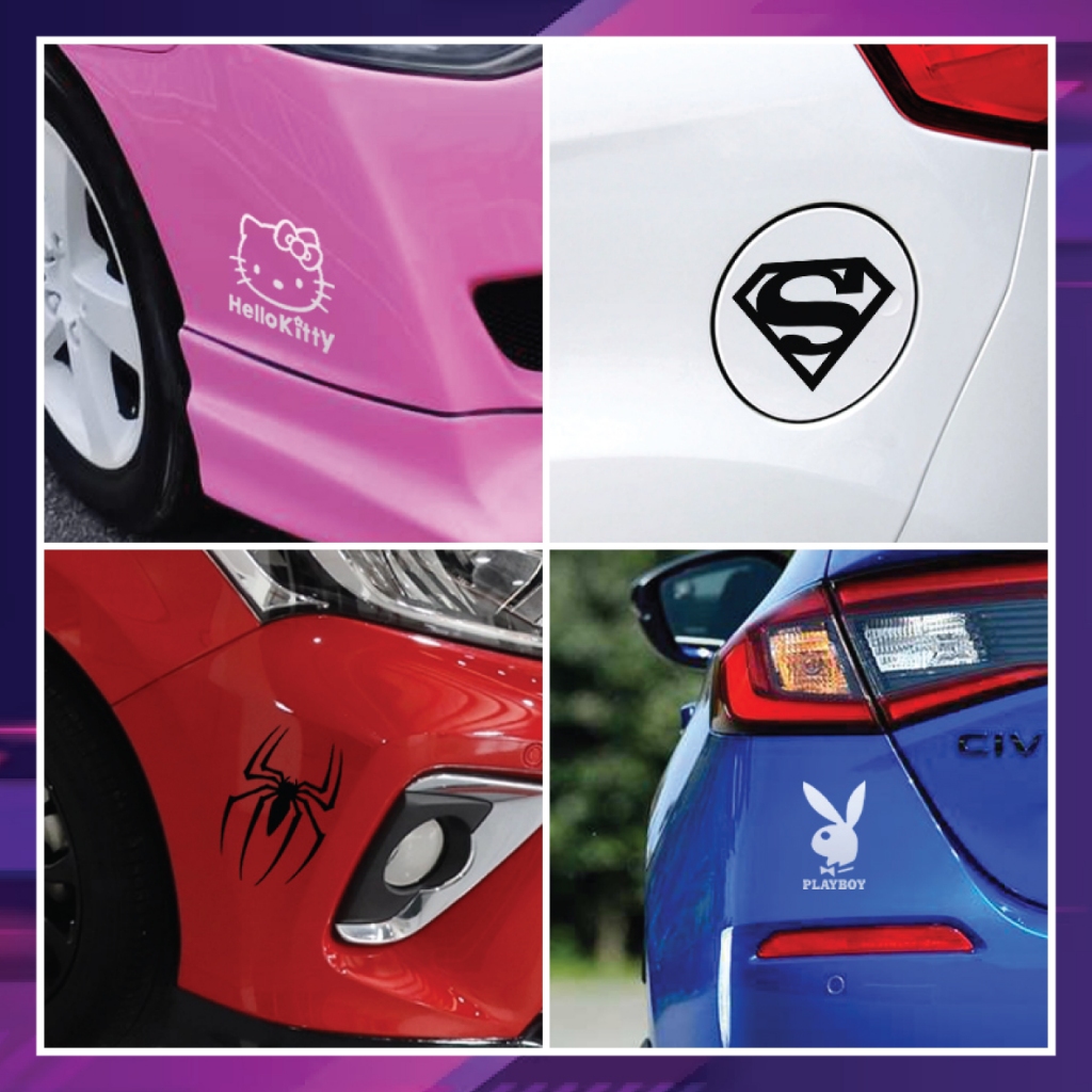 [DECAL STICKER] Design Logo Superhero, Kartun, Band Musik | Shopee Malaysia