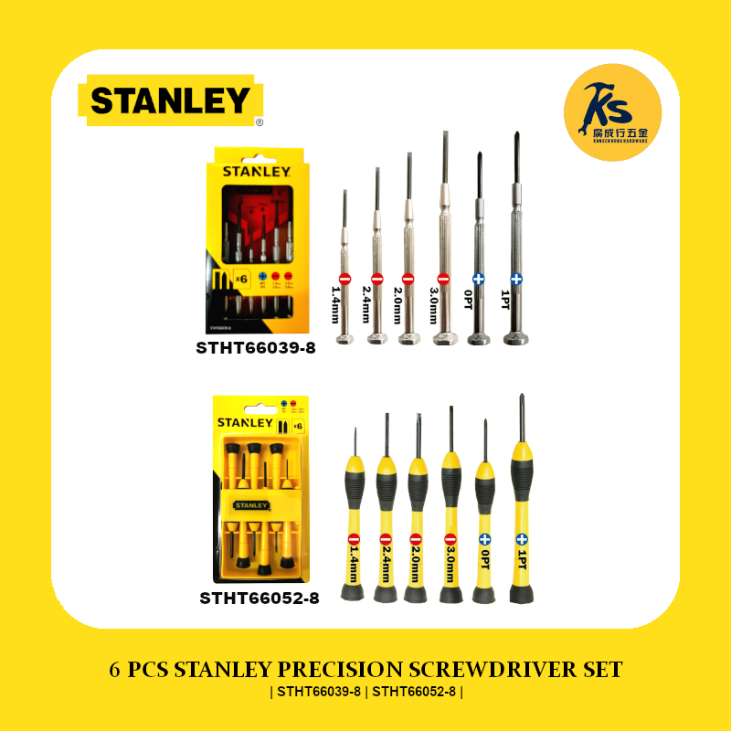 STANLEY 6 PCS Precision Screwdriver Set ( STHT66039-8 | STHT66052-8 ...