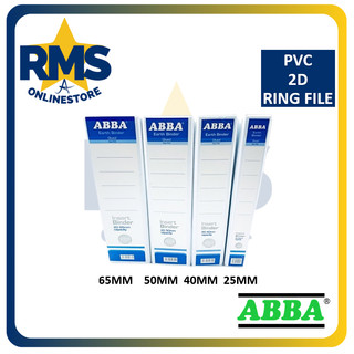ABBA PVC 2D A4 White Ring File 25mm / 40mm / 50mm / 65mm | Shopee Malaysia