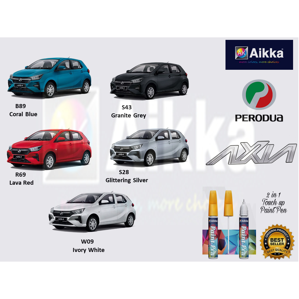 Aikka Touch Up Pen Paint Perodua Axia OEM Colour | Shopee Malaysia