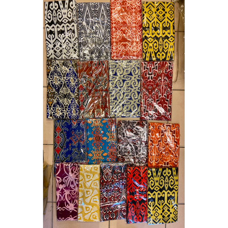 Ssj06 Sarawak Beautiful Sarong Kain Traditional Orang Ulu Dayak motif ...