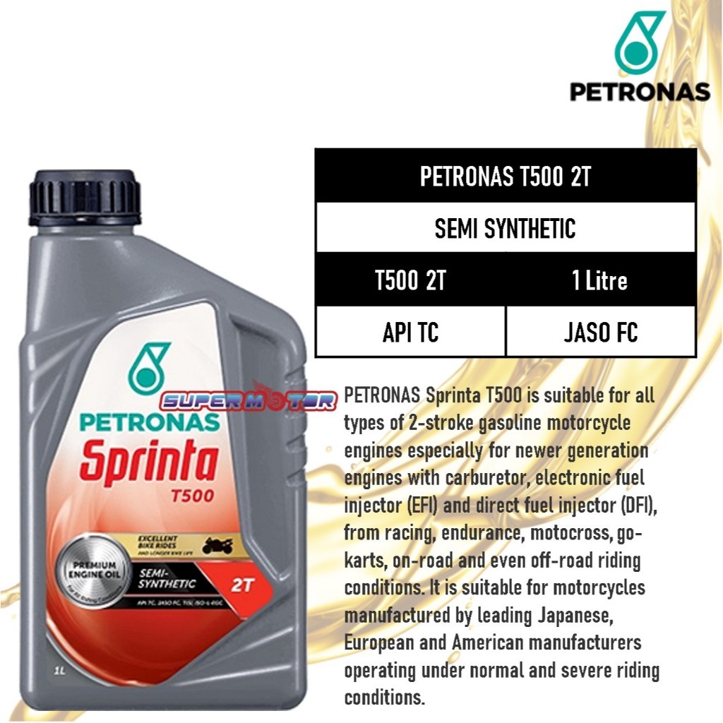 100 % ORIGINAL PETRONAS SPRINTA T300 2T (1.0L /0.5L) | Shopee Malaysia
