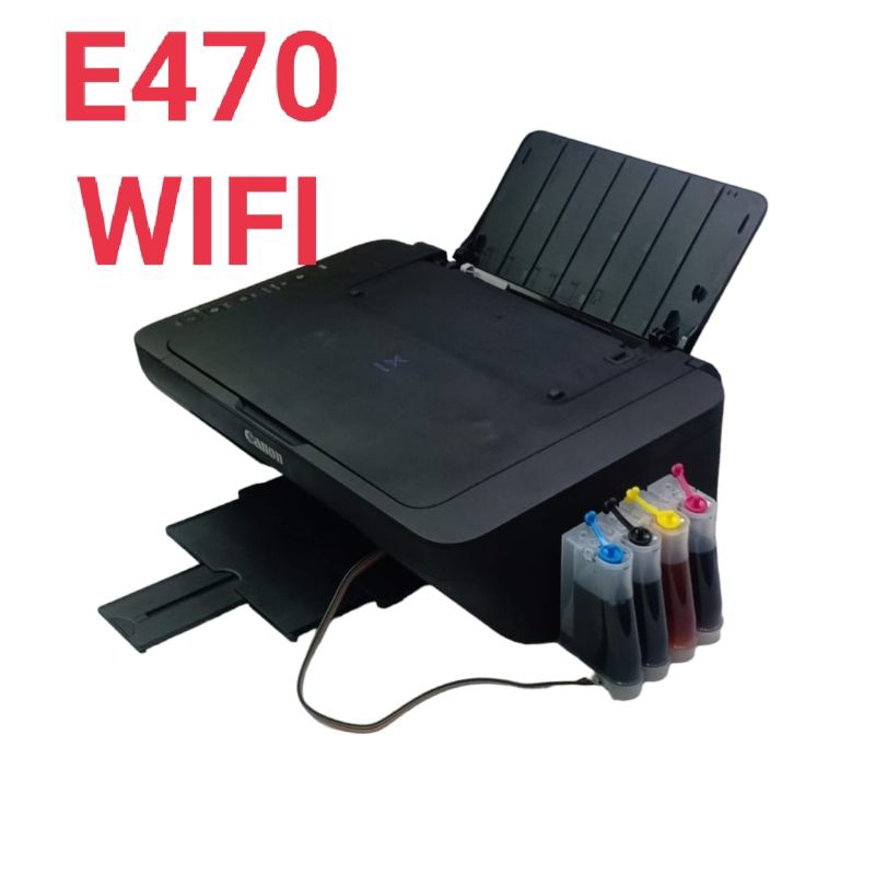 (SECOND HAND) CANON E410 / E470 3 IN 1 CISS EXTERNAL INK TANK PRINTER ...