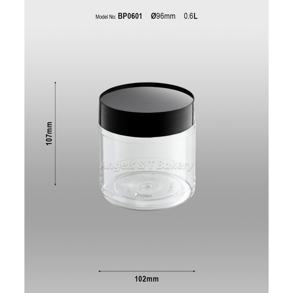 BP0601 0.6L Food Container Balang Kuih/Balang Biskut/Balang Raya ...
