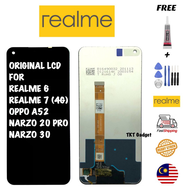 ORIGINAL LCD DISPLAY COMPATIBLE FOR REALME 6 / REALME 7 (4G) / NARZO 20 PRO / NARZO 30 / OPPO ...